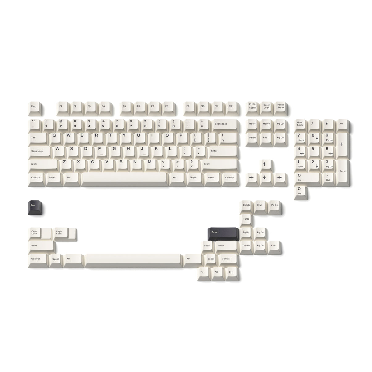 Minimalist Keycaps (Black & White) – KEEBSMOD